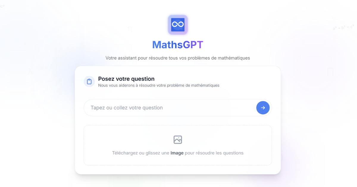 MathsGPT - Intelligence Artificielle Gratuite pour les Mathématiques ...